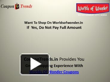 Words Of Wonder Coupons presentation | free to download