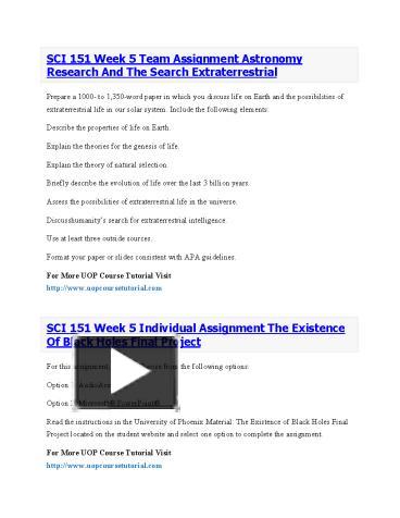 SCI 151 UOP Course Tutorial,SCI 151 UOP Tutorial,SCI 151 UOP Homework ...