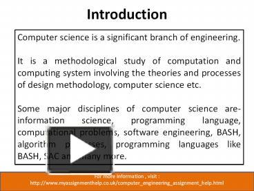 Computer Engineering Assignment Help presentation | free to download