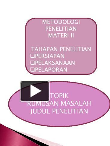 PPT – METODOLOGI PENELITIAN PowerPoint presentation | free to view - id ...
