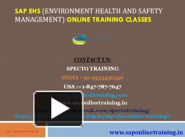 sap ehs online training | online training sap ehs presentation | free ...