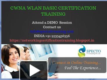 CWNA WLAN Basic Certification Online Training presentation | free to ...