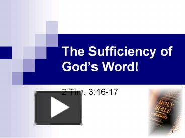 PPT – The Sufficiency of God PowerPoint presentation | free to view ...