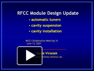 PPT – RFCC%20Module%20Design%20Update%20?automatic%20tuners%20?cavity ...