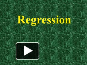 PPT – Regression PowerPoint presentation | free to download - id ...
