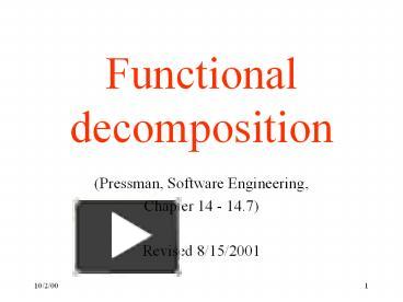 Functional decomposition presentation | free to view
