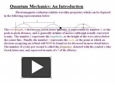Quantum Mechanics: An Introduction presentation | free to view