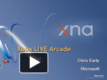 PPT – Xbox LIVE Arcade PowerPoint presentation | free to view - id ...