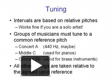 Tuning presentation | free to download