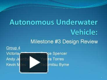 PPT – Autonomous Underwater Vehicle: PowerPoint presentation | free to ...