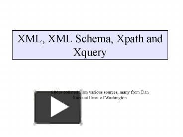 PPT – XML, XML Schema, Xpath and Xquery PowerPoint presentation | free ...