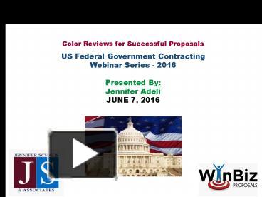 FEDERAL Govt Contracting - Color Reviews For Successful Proposals ...