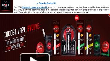 PPT – Electronic cigarette starter kit PowerPoint presentation | free ...