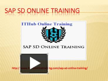 The Best SAP SD Online Training | SAP SD Online Tutorial. presentation ...