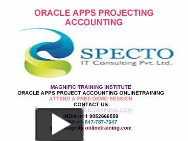 Oracle Apps Project Accounting Online Training presentation | free to ...