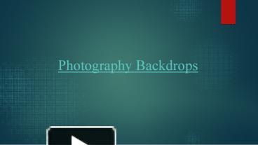 Photography Backdrops presentation | free to download