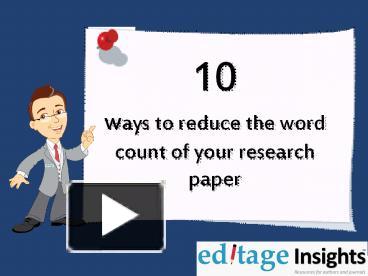 10 Ways reduce the word count of your research paper presentation ...