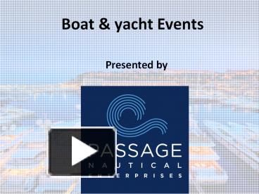 Boat & yacht Events presentation | free to download