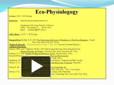 Donald M. Broom presentation | free to view