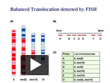 Balanced Translocation detected by FISH presentation | free to download