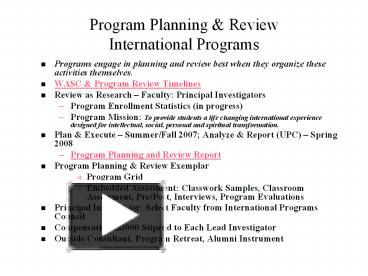 PPT – Program Planning PowerPoint presentation | free to download - id ...