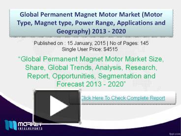 PPT – Global Permanent Magnet Motor Market to 2020. PowerPoint ...
