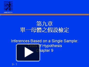 PPT – Inferences Based on a Single Sample: Tests of Hypothesis Chapter ...