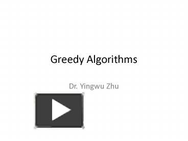 Greedy Algorithms presentation | free to download