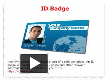 ID Badge presentation | free to download