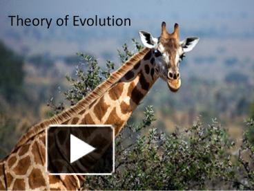 Theory of Evolution presentation | free to view