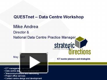 PPT – QUESTnet PowerPoint presentation | free to download - id: 82ea2f ...