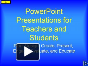 PowerPoint Presentations for Teachers and Students presentation | free ...