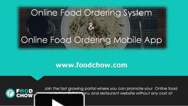 Online Food Ordering System for Restaurant presentation | free to download