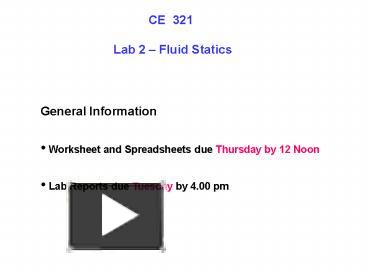 PPT – CE 321 PowerPoint presentation | free to download - id: 82f053-OWIwN