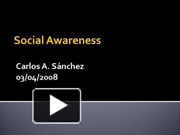Social Awareness presentation | free to view