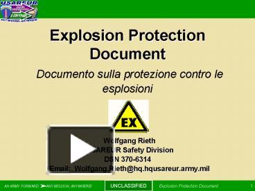 Explosion Protection Document Documento sulla protezione contro le ...