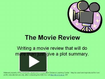 The Movie Review presentation | free to download