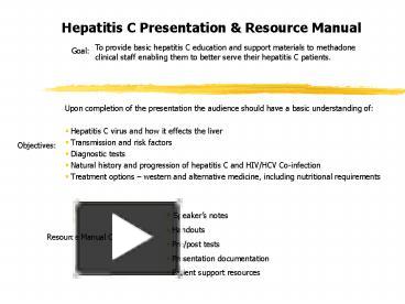 PPT – Hepatitis C Presentation PowerPoint presentation | free to view ...
