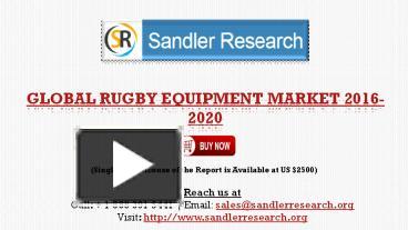 PPT – Worldwide Rugby Equipment Market by 2020 Analyzed in New Report ...