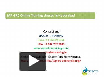 sap grc online training | sap GRC (governance, risk management and ...