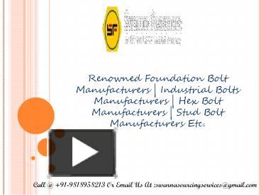 PPT – Hex Bolt Manufacturers Delhi PowerPoint presentation | free to ...