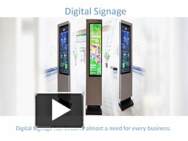 PPT – Digital Signage one of the Latest Trending Technology PowerPoint ...