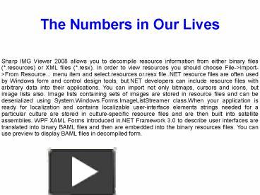 PPT – The Numbers in Our Lives PowerPoint presentation | free to ...