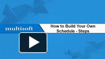 How to Build Your Own Schedule presentation | free to download