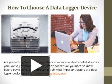 PPT – Data Logger Device PowerPoint presentation | free to download ...