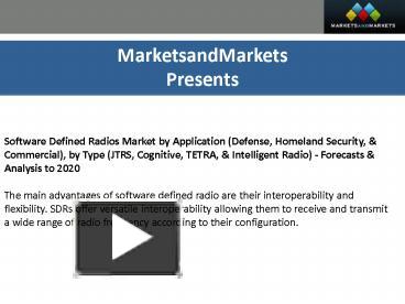 PPT – Software Defined Radios Market Technology and Trends PowerPoint ...