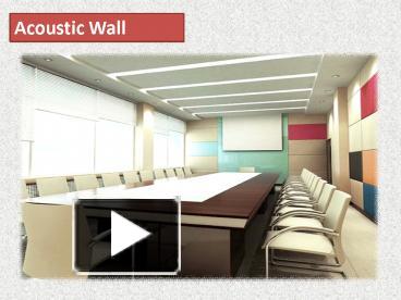 Acoustic Wall presentation | free to download
