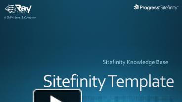Sitefinity Template presentation | free to download