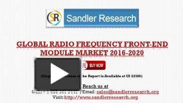 World Radio Frequency Front-end Module Market Drivers and Challenges ...