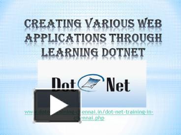 PPT – Dotnet training academy in chennai PowerPoint presentation | free ...